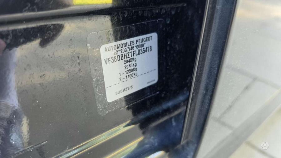 Черный Пежо 508 2016 в Вильнюс, объемом двигателя 1.56 л и пробегом 120 тыс. км за 6500 €, фото 15 на AUTOMOTO.COM.LV