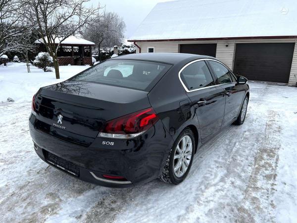 Black Peugeot 508 2017 in Ukmerge, with an engine capacity of 1.56 L and mileage of 191 thousand km for 5950 €, photo 9 on AUTOMOTO.COM.LV