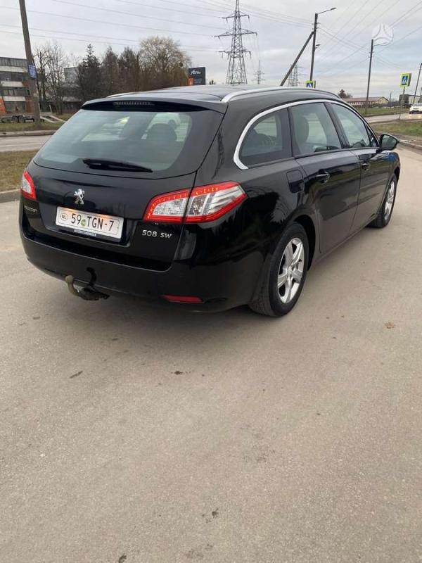 Black Peugeot 508 2012 in Vilnius, with an engine capacity of 1.60 L and mileage of 252 thousand km for 3400 €, photo 3 on AUTOMOTO.COM.LV