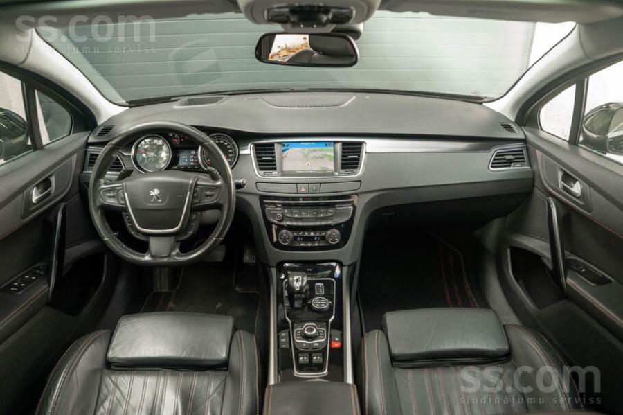 Black Peugeot 508 2013 in Riga, with an engine capacity of 2.00 L and mileage of 264 thousand km for 6650 €, photo 13 on AUTOMOTO.COM.LV