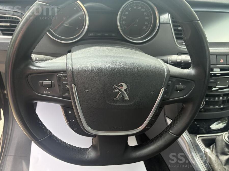 Black Peugeot 508 2014 in Riga, with an engine capacity of 2.00 L and mileage of 0 thousand km for 6990 €, photo 12 on AUTOMOTO.COM.LV