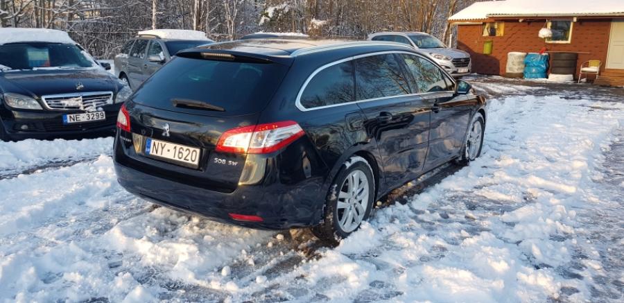 Black Peugeot 508 2014 in Riga, with an engine capacity of 1.60 L and mileage of 158 thousand km for 6500 €, photo 4 on AUTOMOTO.COM.LV