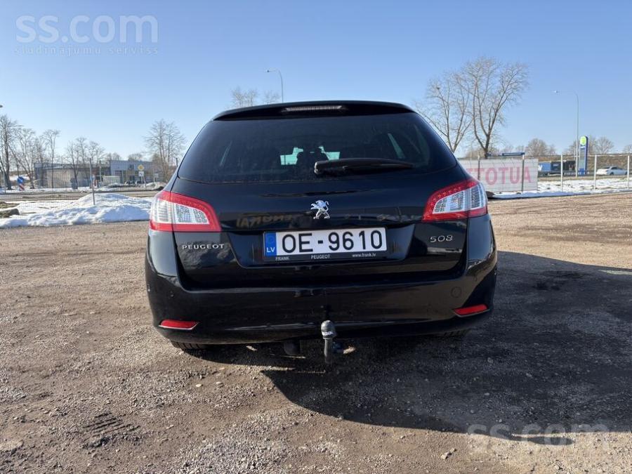 Black Peugeot 508 2016 in Daugavpils, with an engine capacity of 1.60 L and mileage of 248 thousand km for 4950 €, photo 5 on AUTOMOTO.COM.LV