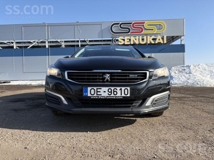 Black Peugeot 508 2016 in Daugavpils, with an engine capacity of 1.60 L and mileage of 248 thousand km for 4950 €, photo 9 on AUTOMOTO.COM.LV
