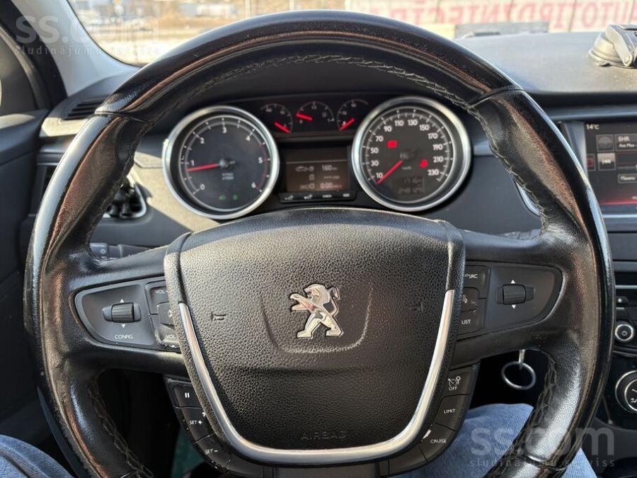 Black Peugeot 508 2016 in Daugavpils, with an engine capacity of 1.60 L and mileage of 248 thousand km for 4950 €, photo 13 on AUTOMOTO.COM.LV