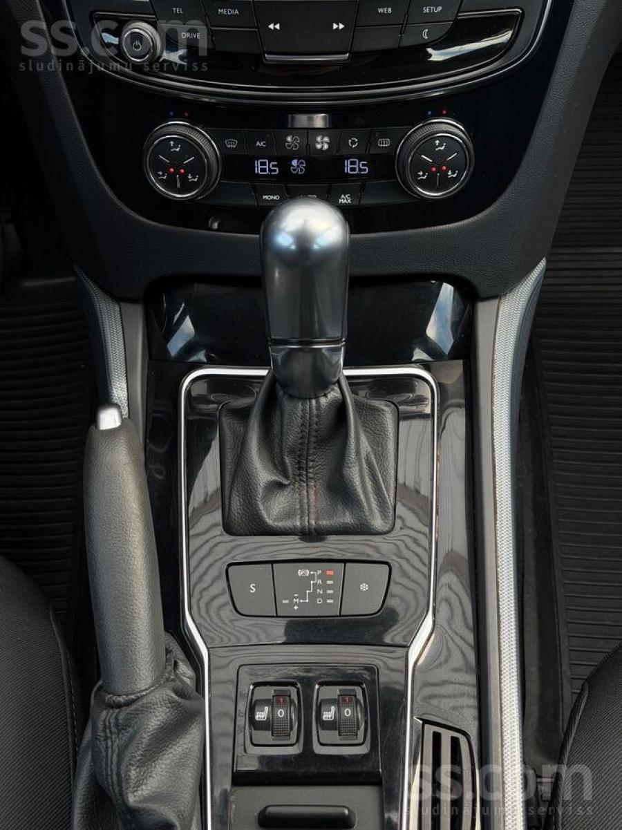 Black Peugeot 508 2016 in Riga, with an engine capacity of 1.60 L and mileage of 161 thousand km for 6980 €, photo 14 on AUTOMOTO.COM.LV