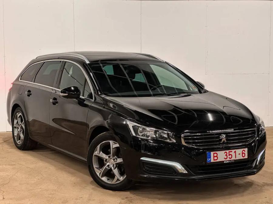 Black Peugeot 508 2016 in Jurmala, with an engine capacity of 1.60 L and mileage of 281 thousand km for 7450 €, photo 4 on AUTOMOTO.COM.LV