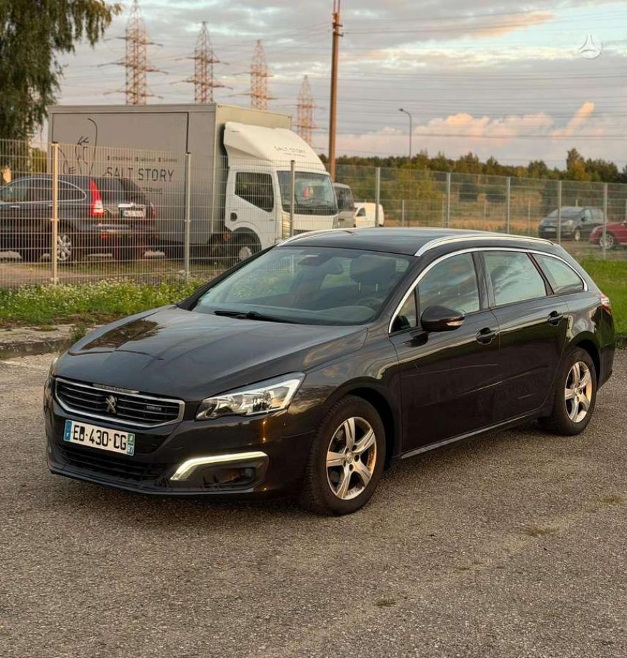 Black Peugeot 508 2016 in Vilnius, with an engine capacity of 1.56 L and mileage of 270 thousand km for 4600 €, photo 1 on AUTOMOTO.COM.LV