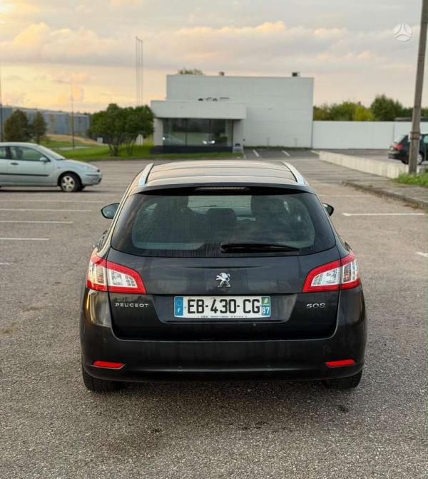 Black Peugeot 508 2016 in Vilnius, with an engine capacity of 1.56 L and mileage of 270 thousand km for 4600 €, photo 6 on AUTOMOTO.COM.LV