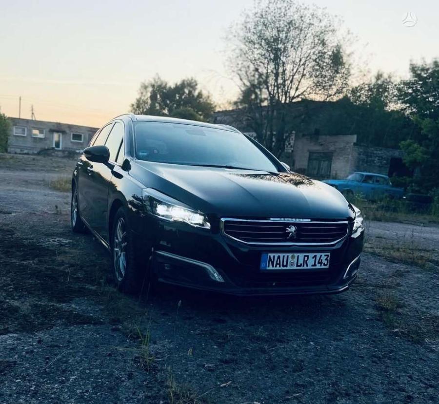Black Peugeot 508 2017 in Vilnius, with an engine capacity of 1.56 L and mileage of 151 thousand km for 4500 €, photo 1 on AUTOMOTO.COM.LV