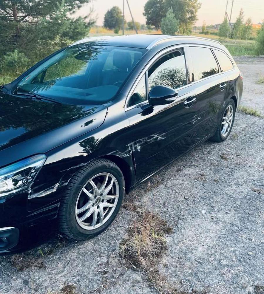 Black Peugeot 508 2017 in Vilnius, with an engine capacity of 1.56 L and mileage of 151 thousand km for 4500 €, photo 7 on AUTOMOTO.COM.LV