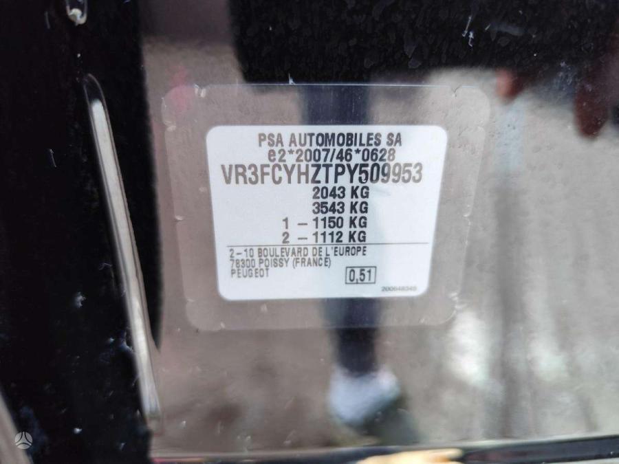 Black Peugeot 508 2023 in Kalvarija, with an engine capacity of 1.50 L and mileage of 159 thousand km for 14460 €, photo 18 on AUTOMOTO.COM.LV