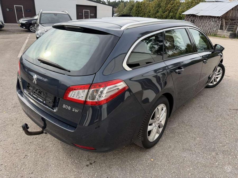 Blue Peugeot 508 2011 in Utena, with an engine capacity of 1.60 L and mileage of 177 thousand km for 3350 €, photo 11 on AUTOMOTO.COM.LV