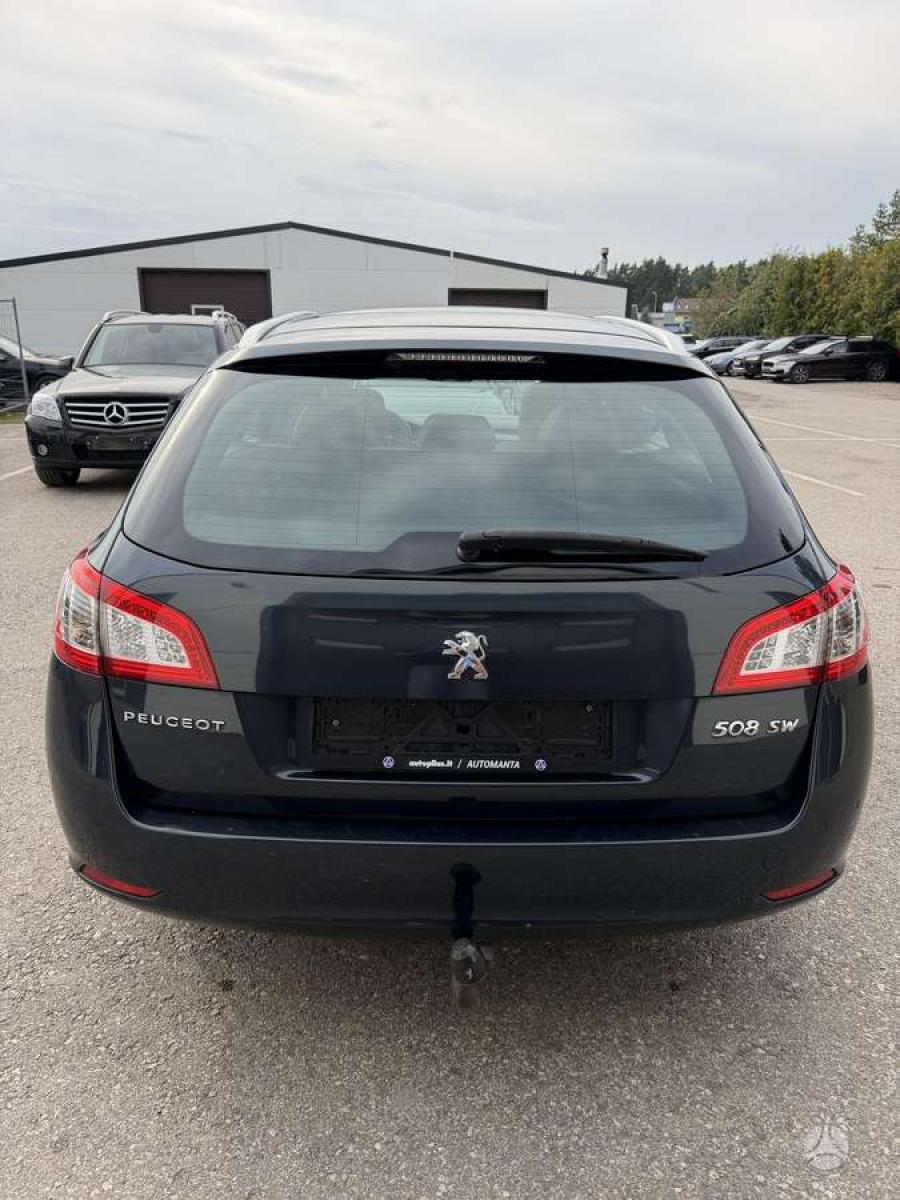 Blue Peugeot 508 2011 in Utena, with an engine capacity of 1.60 L and mileage of 177 thousand km for 3350 €, photo 21 on AUTOMOTO.COM.LV