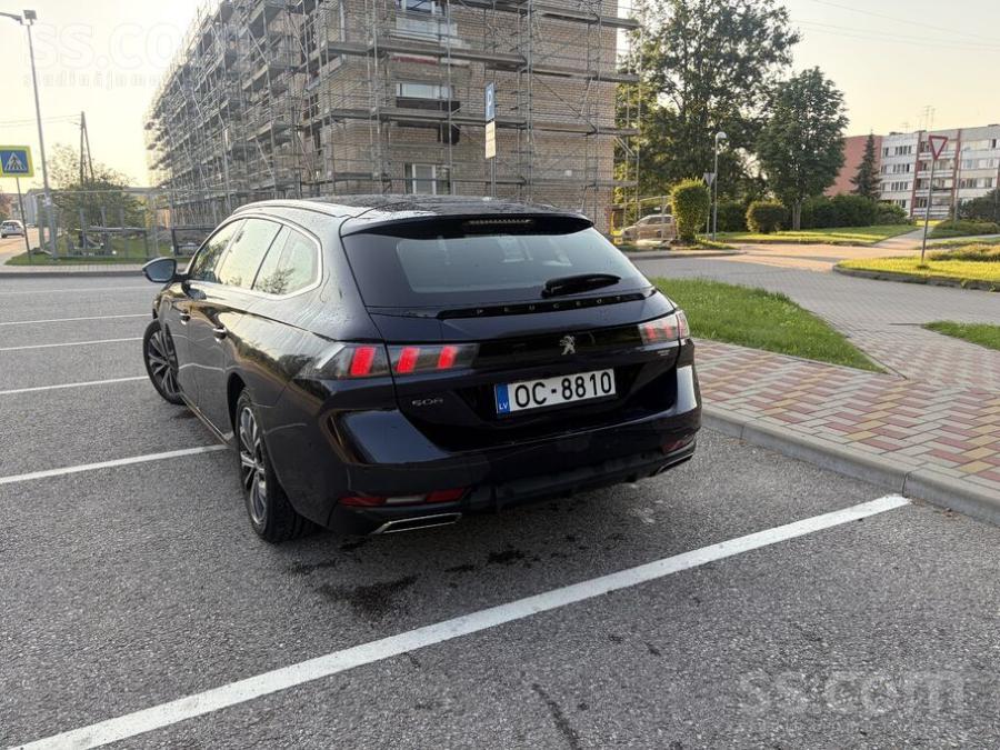 Blue Peugeot 508 2019 in Riga, with an engine capacity of 1.50 L and mileage of 277 thousand km for 8300 €, photo 6 on AUTOMOTO.COM.LV