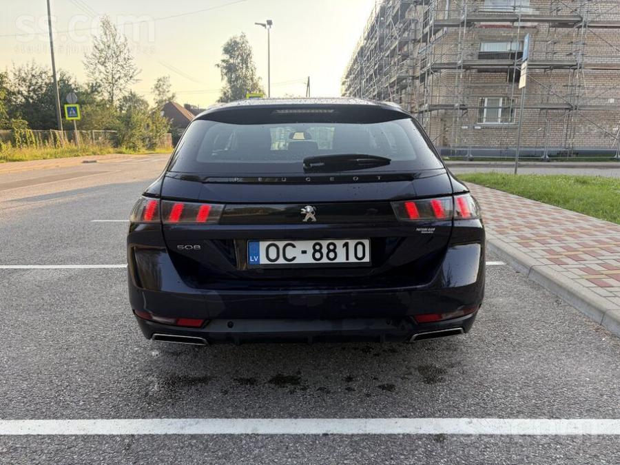 Blue Peugeot 508 2019 in Riga, with an engine capacity of 1.50 L and mileage of 277 thousand km for 8300 €, photo 7 on AUTOMOTO.COM.LV