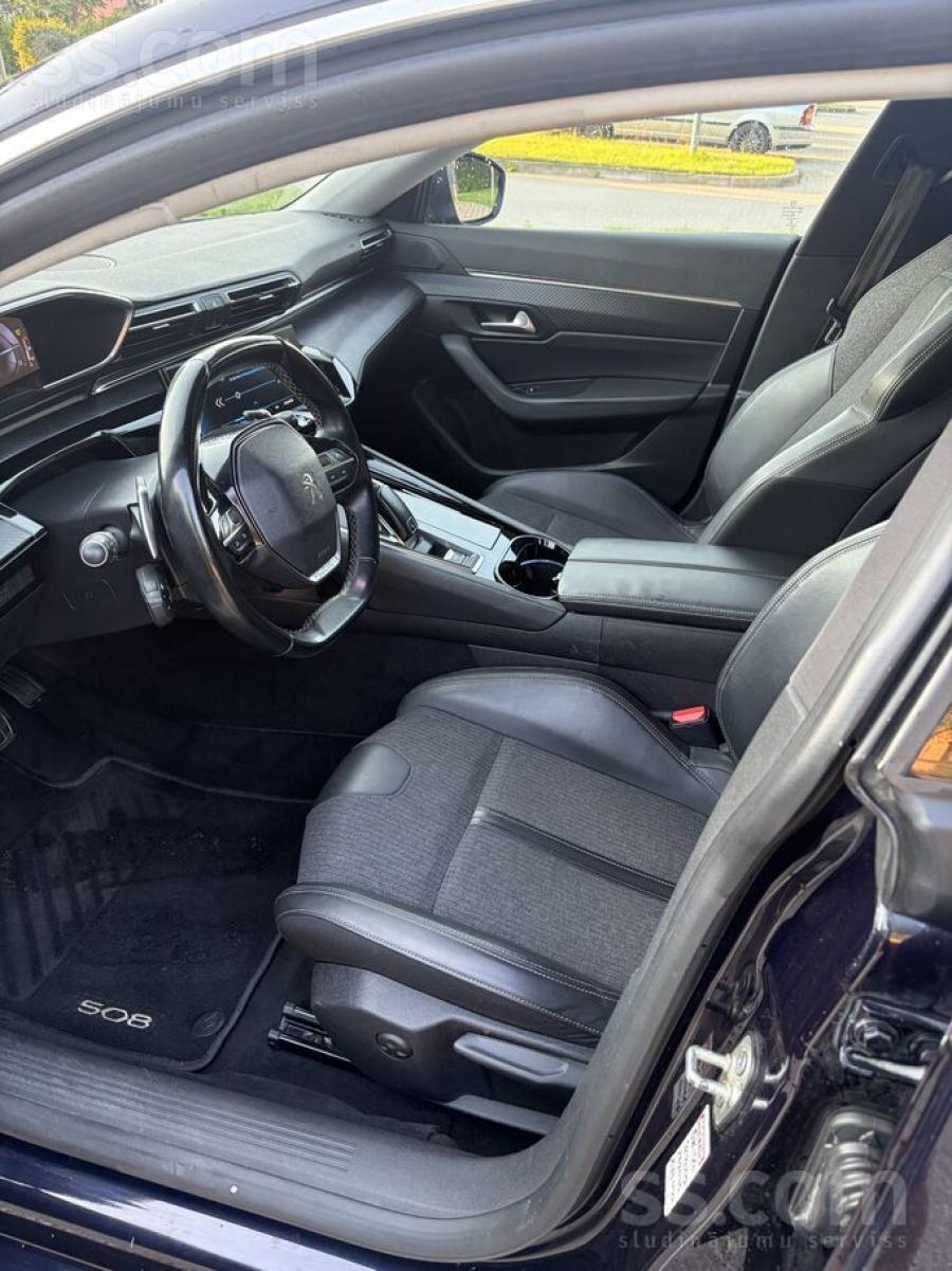 Blue Peugeot 508 2019 in Riga, with an engine capacity of 1.50 L and mileage of 277 thousand km for 8300 €, photo 9 on AUTOMOTO.COM.LV