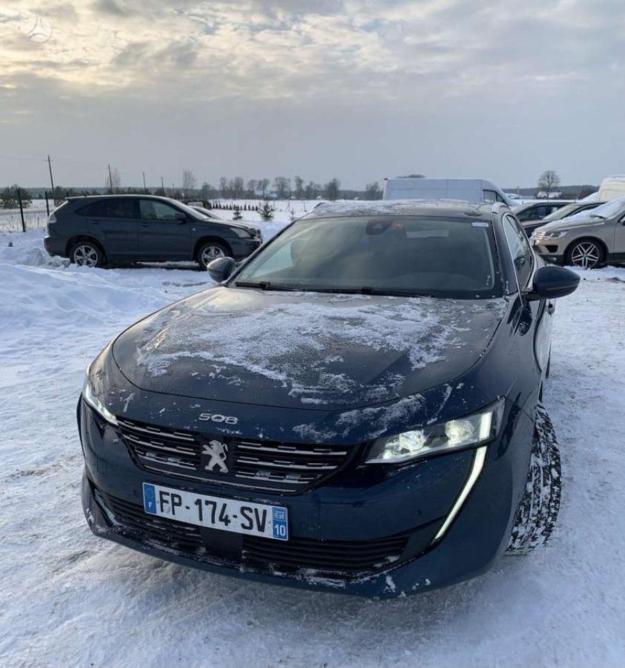 Blue Peugeot 508 2020 in Vilnius, with an engine capacity of 1.50 L and mileage of 176 thousand km for 11700 €, photo 1 on AUTOMOTO.COM.LV