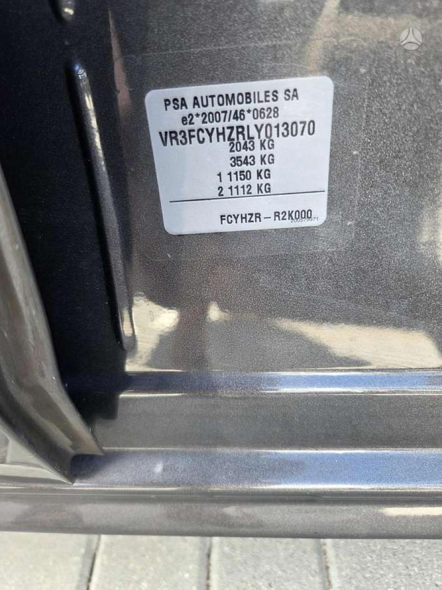 Grey Peugeot 508 2020 in Taurage, with an engine capacity of 1.50 L and mileage of 236 thousand km for 10300 €, photo 19 on AUTOMOTO.COM.LV