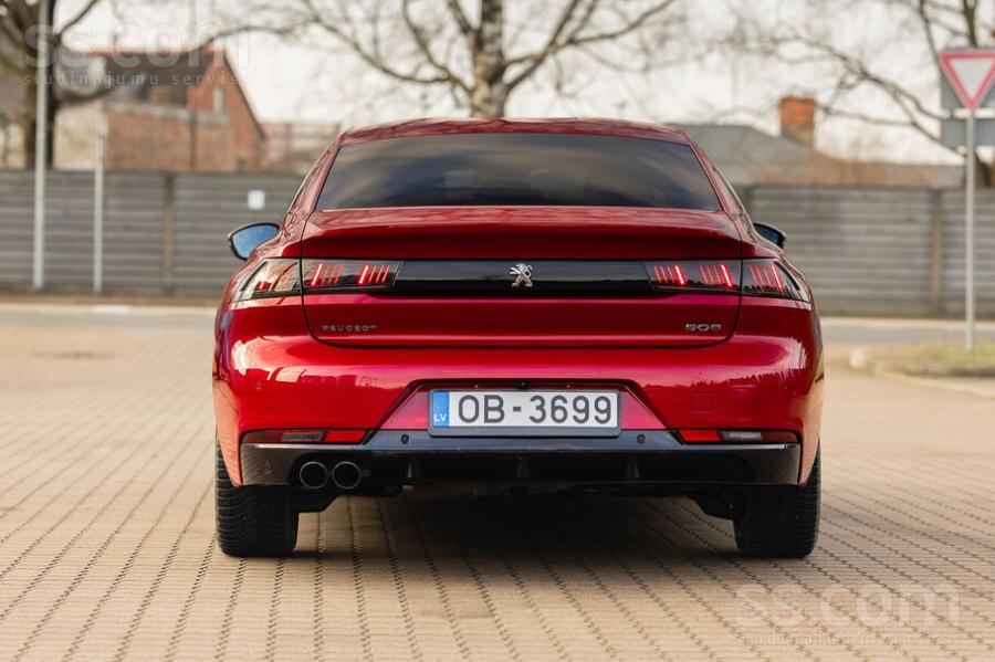 Red Peugeot 508 2019 in Jelgava, with an engine capacity of 2.00 L and mileage of 0 thousand km for 13990 €, photo 6 on AUTOMOTO.COM.LV