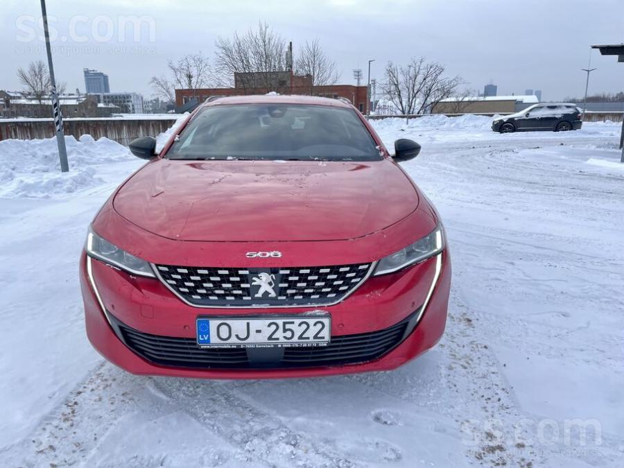 Red Peugeot 508 2021 in Riga, with an engine capacity of 1.60 L and mileage of 169 thousand km for 19300 €, photo 1 on AUTOMOTO.COM.LV