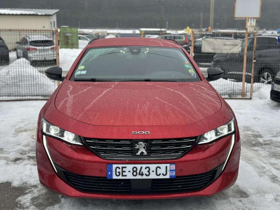 Red Peugeot 508 2022 in Vilnius, with an engine capacity of 1.50 L and mileage of 188 thousand km for 13309 €, photo 2 on AUTOMOTO.COM.LV