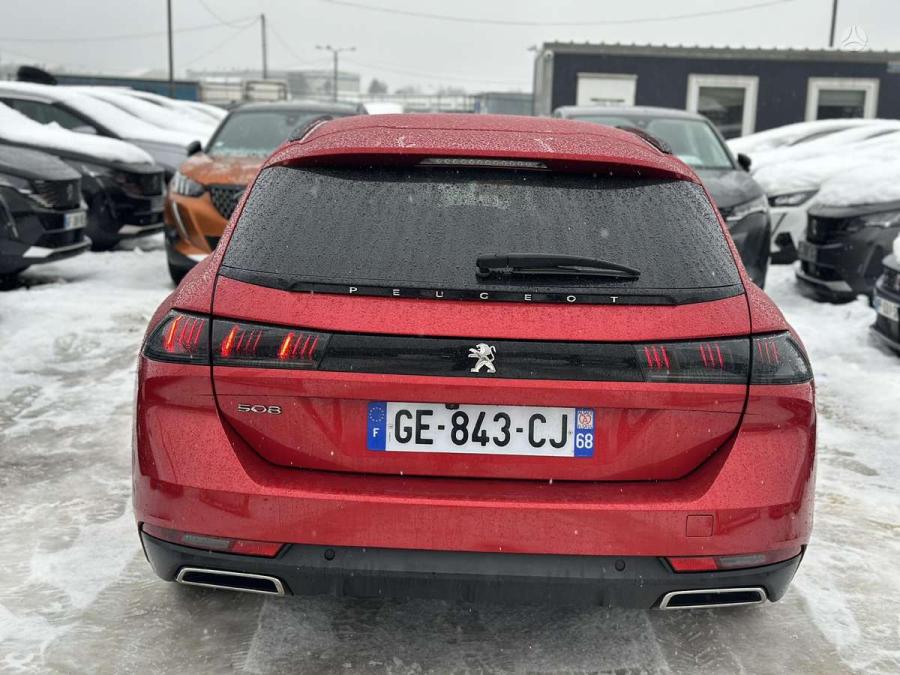Red Peugeot 508 2022 in Vilnius, with an engine capacity of 1.50 L and mileage of 188 thousand km for 13309 €, photo 6 on AUTOMOTO.COM.LV