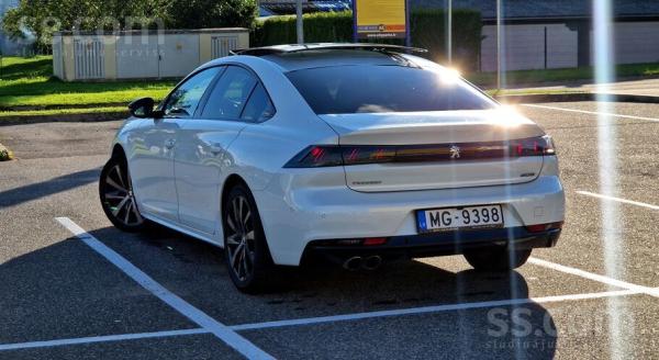 White Peugeot 508 2019 in Riga, with an engine capacity of 2.00 L and mileage of 105 thousand km for 18490 €, photo 5 on AUTOMOTO.COM.LV