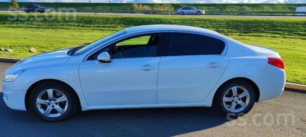 White Peugeot 508 2014 in Riga, with an engine capacity of 1.60 L and mileage of 137 thousand km for 2850 €, photo 5 on AUTOMOTO.COM.LV
