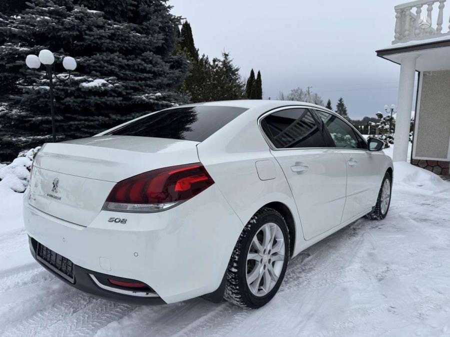 White Peugeot 508 2017 in Kaunas, with an engine capacity of 1.60 L and mileage of 89 thousand km for 8200 €, photo 5 on AUTOMOTO.COM.LV