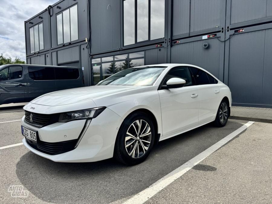 White Peugeot 508 2019 in Vilnius, with an engine capacity of 2.00 L and mileage of 122 thousand km for 18800 €, photo 4 on AUTOMOTO.COM.LV
