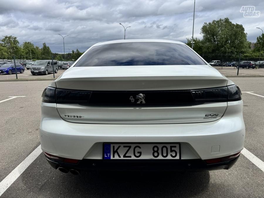 White Peugeot 508 2019 in Vilnius, with an engine capacity of 2.00 L and mileage of 122 thousand km for 18800 €, photo 8 on AUTOMOTO.COM.LV