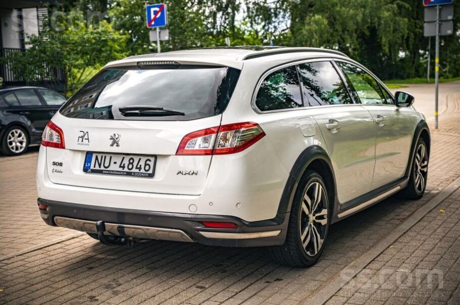 White Peugeot 508 2014 in Riga, with an engine capacity of 2.00 L and mileage of 0 thousand km for 5990 €, photo 5 on AUTOMOTO.COM.LV