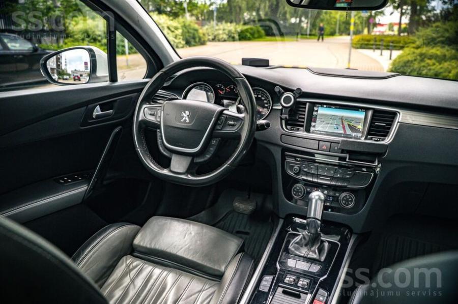 White Peugeot 508 2014 in Riga, with an engine capacity of 2.00 L and mileage of 0 thousand km for 5990 €, photo 14 on AUTOMOTO.COM.LV