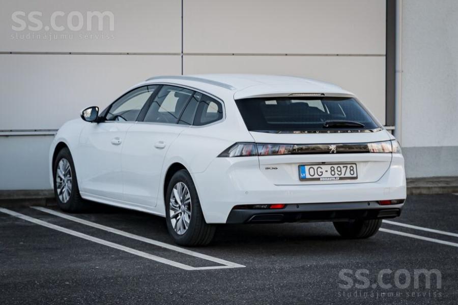 White Peugeot 508 2019 in Riga, with an engine capacity of 1.50 L and mileage of 141 thousand km for 10500 €, photo 7 on AUTOMOTO.COM.LV