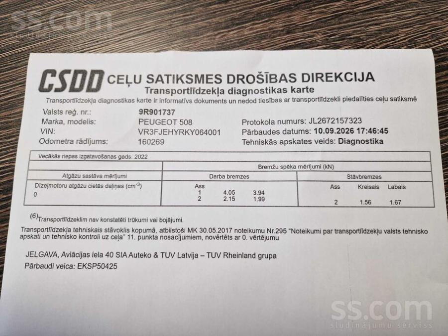Balts Peugeot 508 2020 Jelgava, ar dzinēja tilpumu 2.00 L un nobraukumu 158 tūkst. km par 14900 €, foto 36 vietnē AUTOMOTO.COM.LV