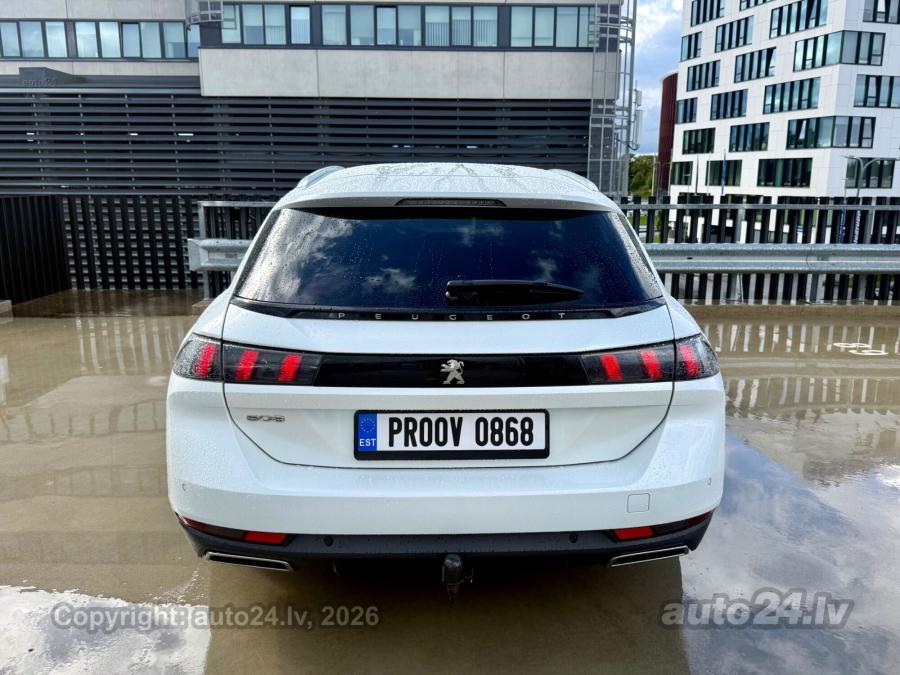 White Peugeot 508 2020 in Tallinn, with an engine capacity of 1.50 L and mileage of 134 thousand km for 13890 €, photo 9 on AUTOMOTO.COM.LV
