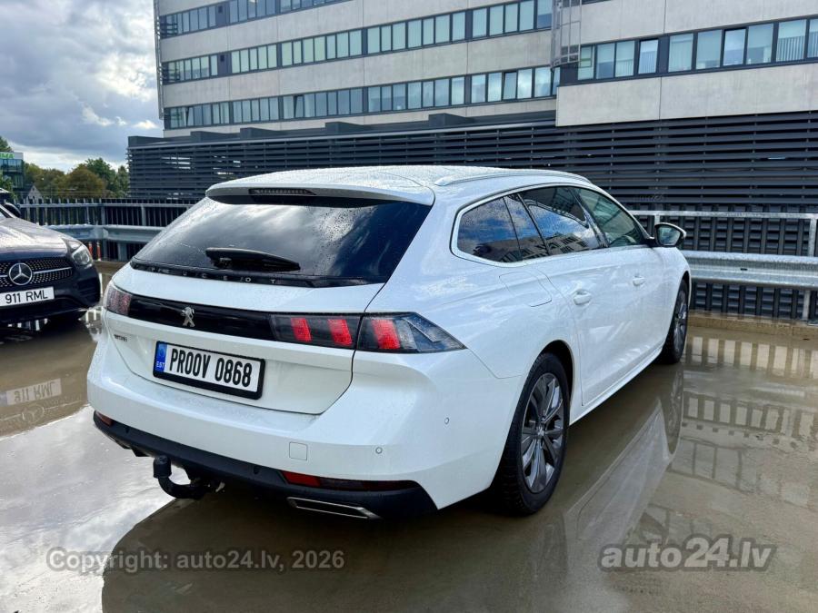 White Peugeot 508 2020 in Tallinn, with an engine capacity of 1.50 L and mileage of 134 thousand km for 13890 €, photo 10 on AUTOMOTO.COM.LV