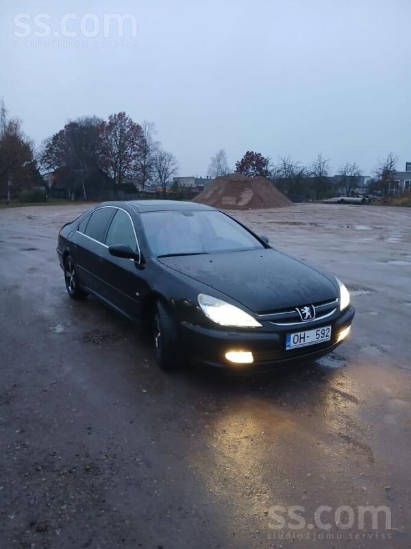 Black Peugeot 607 2003 in Riga, with an engine capacity of 2.20 L and mileage of 0 thousand km for 1600 €, photo 1 on AUTOMOTO.COM.LV