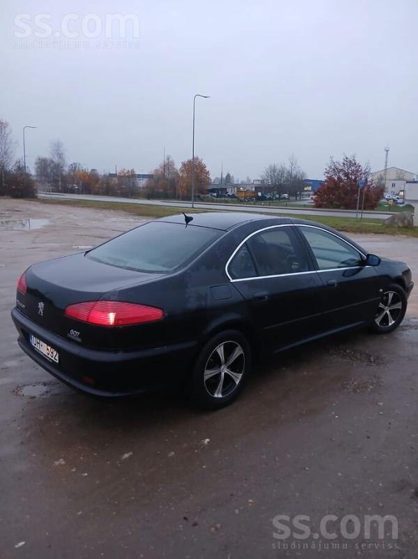 Black Peugeot 607 2003 in Riga, with an engine capacity of 2.20 L and mileage of 0 thousand km for 1600 €, photo 3 on AUTOMOTO.COM.LV