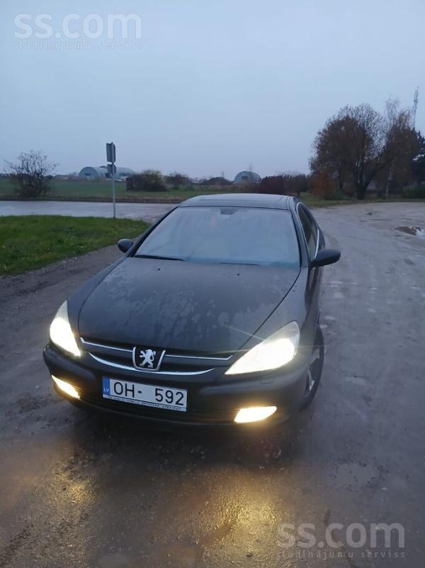 Black Peugeot 607 2003 in Riga, with an engine capacity of 2.20 L and mileage of 0 thousand km for 1600 €, photo 4 on AUTOMOTO.COM.LV