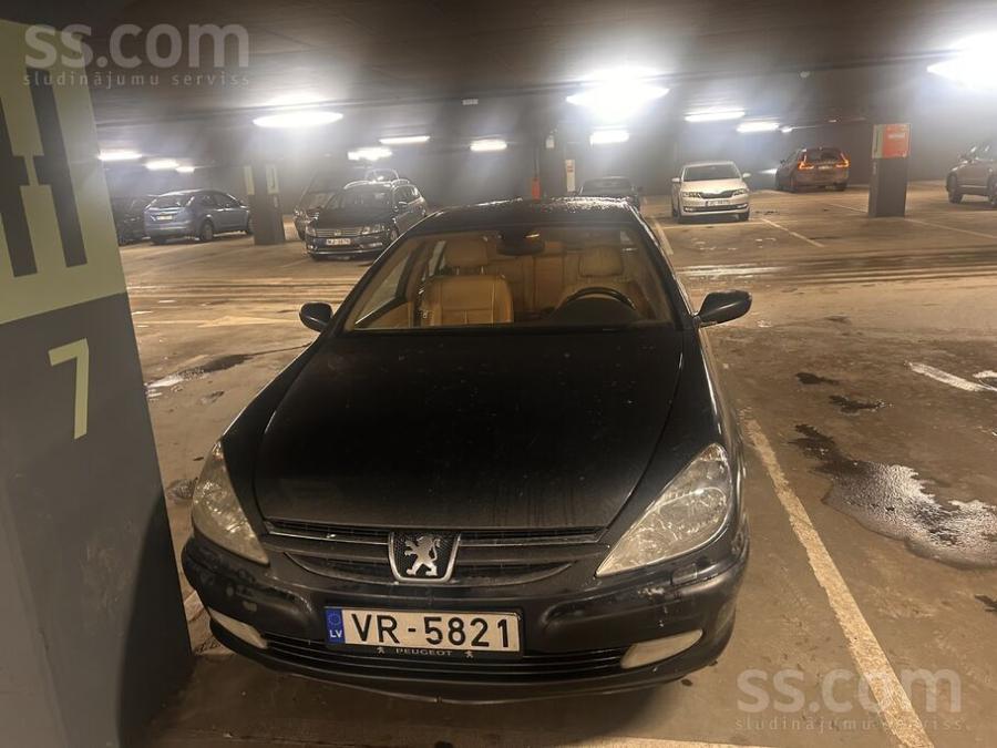 Melns Peugeot 607 2003 Rīga, ar dzinēja tilpumu 2.20 L un nobraukumu 263 tūkst. km par 1600 €, foto 1 vietnē AUTOMOTO.COM.LV