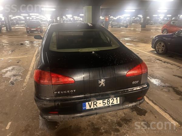 Black Peugeot 607 2003 in Riga, with an engine capacity of 2.20 L and mileage of 263 thousand km for 1600 €, photo 3 on AUTOMOTO.COM.LV