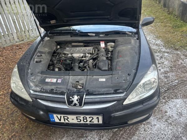 Black Peugeot 607 2003 in Riga, with an engine capacity of 2.20 L and mileage of 263 thousand km for 1600 €, photo 7 on AUTOMOTO.COM.LV