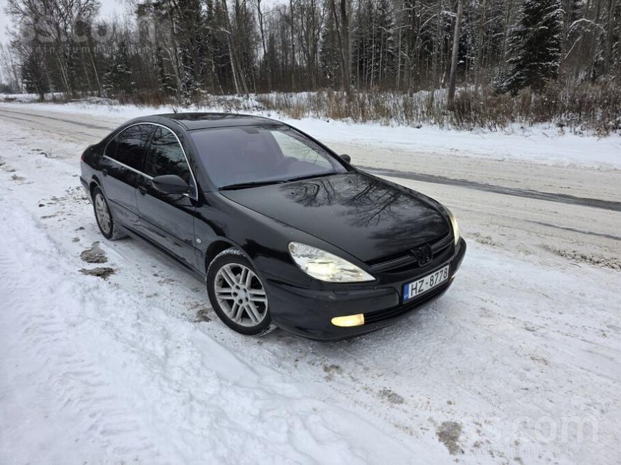Black Peugeot 607 2004 in Valmiera, with an engine capacity of 2.20 L and mileage of 363 thousand km for 2500 €, photo 1 on AUTOMOTO.COM.LV