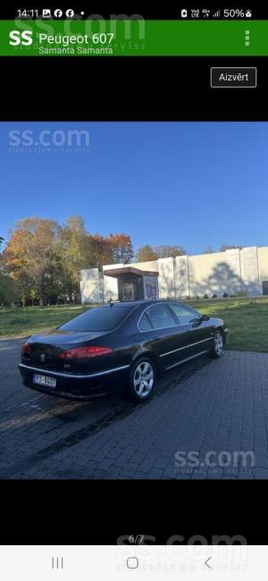 Melns Peugeot 607 2008 Rīga, ar dzinēja tilpumu 2.70 L un nobraukumu 0 tūkst. km par 2000 €, foto 2 vietnē AUTOMOTO.COM.LV