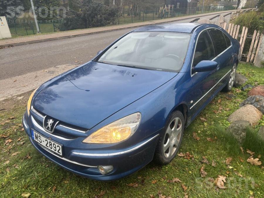 Blue Peugeot 607 2005 in Cesis, with an engine capacity of 2.20 L and mileage of 300 thousand km for 500 €, photo 5 on AUTOMOTO.COM.LV