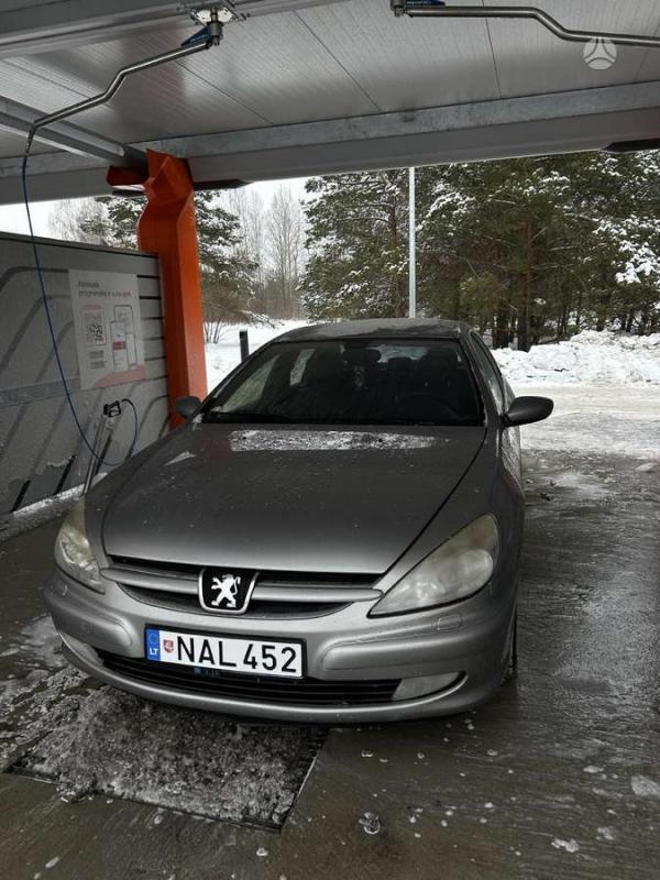 Grey Peugeot 607 2003 in Vilnius, with an engine capacity of 2.20 L and mileage of 448 thousand km for 1200 €, photo 1 on AUTOMOTO.COM.LV