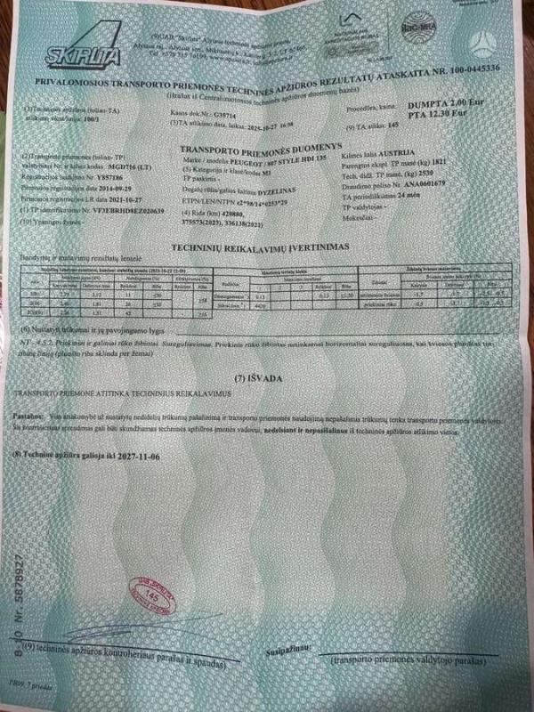 Зеленый Пежо 807 2014 в Каунас, объемом двигателя 2.00 л и пробегом 428 тыс. км за 3200 €, фото 10 на AUTOMOTO.COM.LV