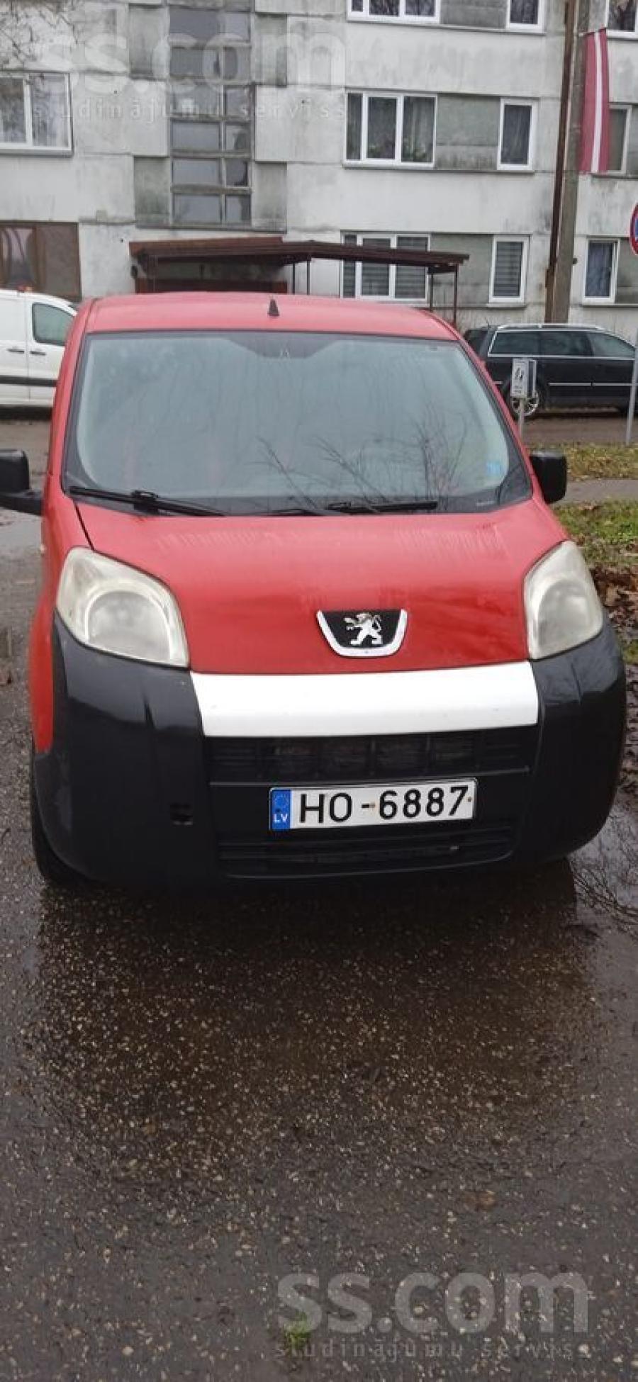 Sarkans Peugeot Bipper 2009 Rīga, ar dzinēja tilpumu 1.40 L un nobraukumu 316 tūkst. km par 1300 €, foto 1 vietnē AUTOMOTO.COM.LV